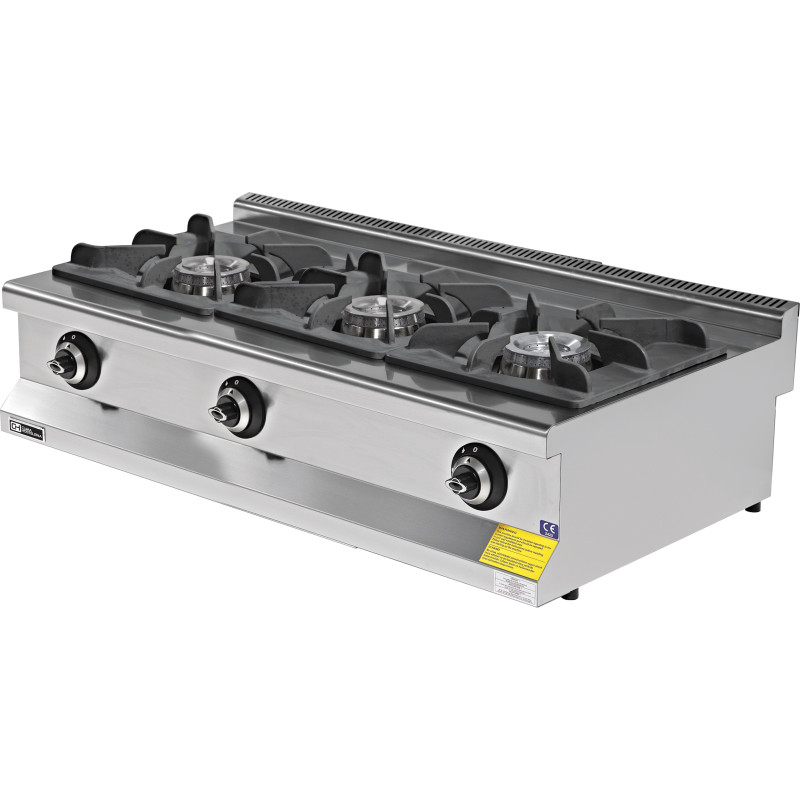 Cocina a gas sobremesa 3 fuegos Gran Potencia 3x8,65 kW 1200x664x285h ...